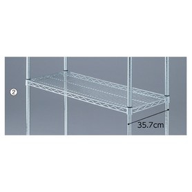 ワイヤーラック 奥行35cm 高さ159cm 4段 キャスター付き 〔スト ワイヤーラック 奥行35cm 高さ159cm 4段 キャスター付き 〔スト